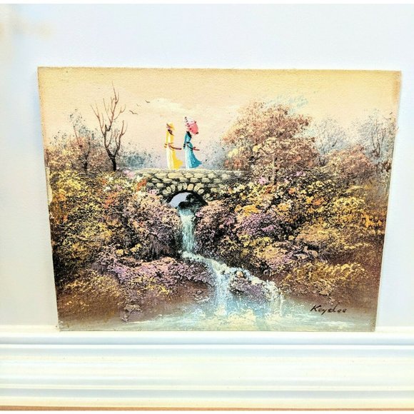Art | Vintage Kay Dee Linen Print Artwork Mounted On Board Victorian ...